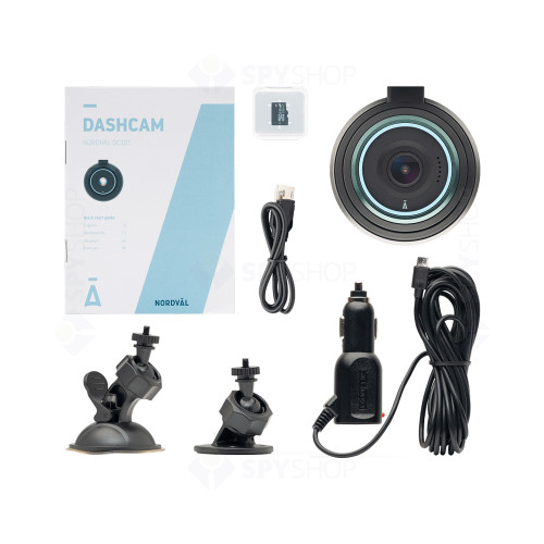 Camera auto Nordval DC101, Full HD, Senzor G, Wi-Fi, detectie miscare ...