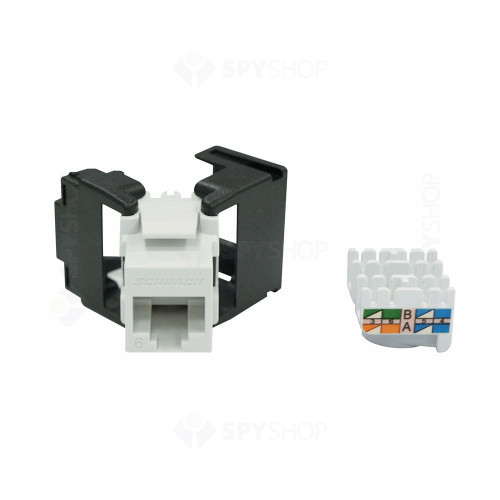 Modul RJ45 neecranat SCHRACK TOOLLESS LINE HSEMRJ6UWA, Cat.6 de ...