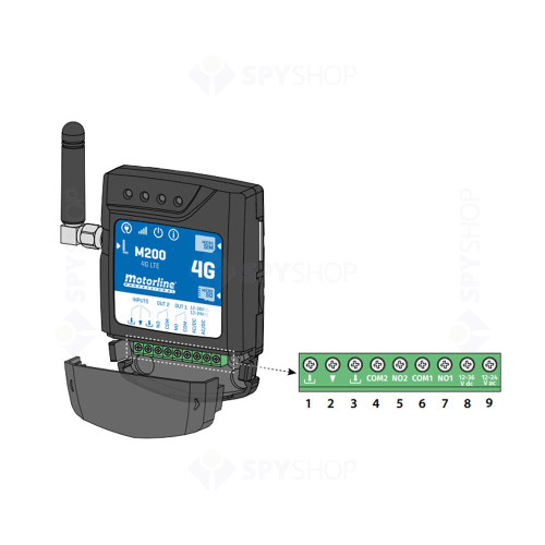 Modul smart GSM pentru automatizari Motorline M200, 2 relee, control de ...