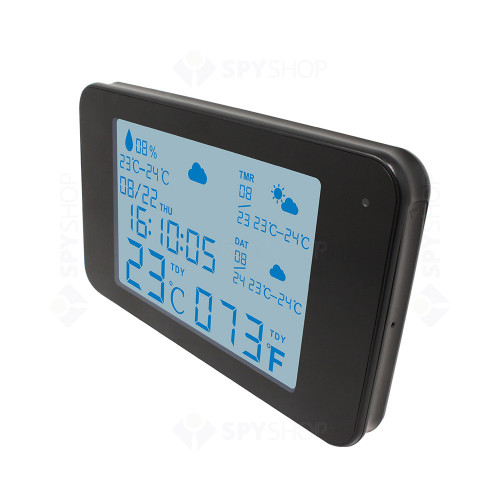 Statie meteo cu camera de supraveghere Aishine AI-WS06, WiFi, Full HD ...