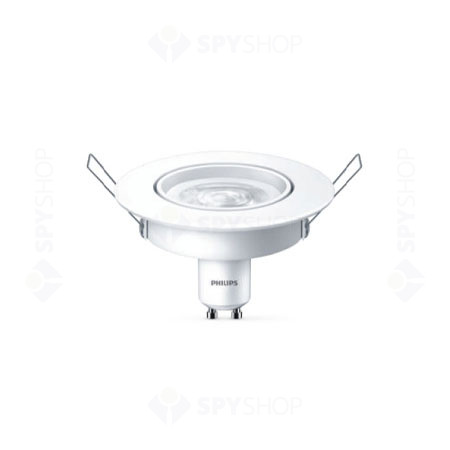 Bec LED spot Philips, GU10, 4.7W, 345 lm, lumina alba rece 4000K - spy ...