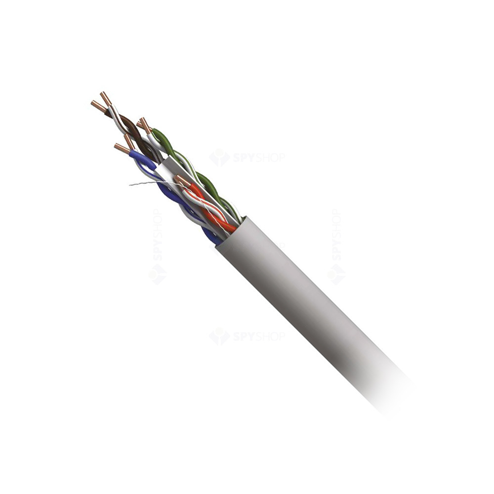 Cablu UTP cu alimentare UTP+2X0.8, cupru, pret / rola 305 m - spy-shop.ro