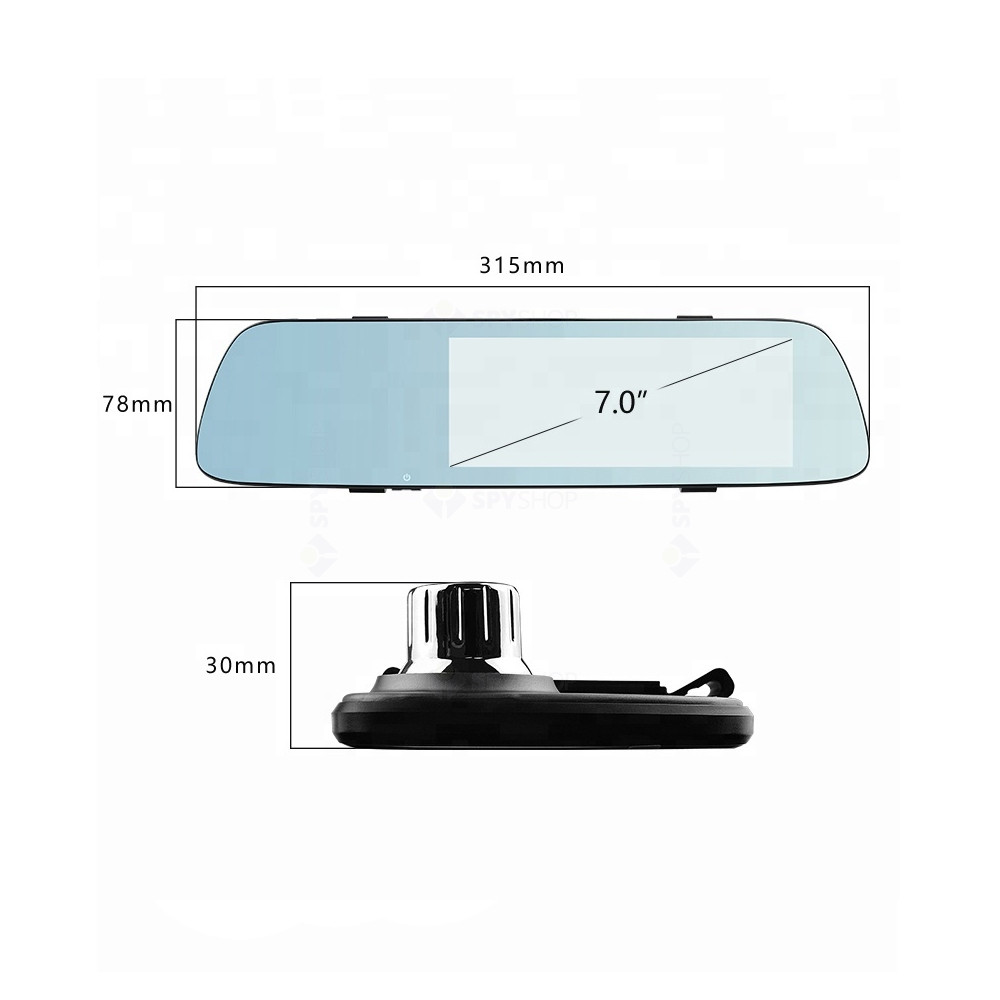Camera auto fata/spate T709, 2 MP, detectia miscarii, ecran 7 inch ...