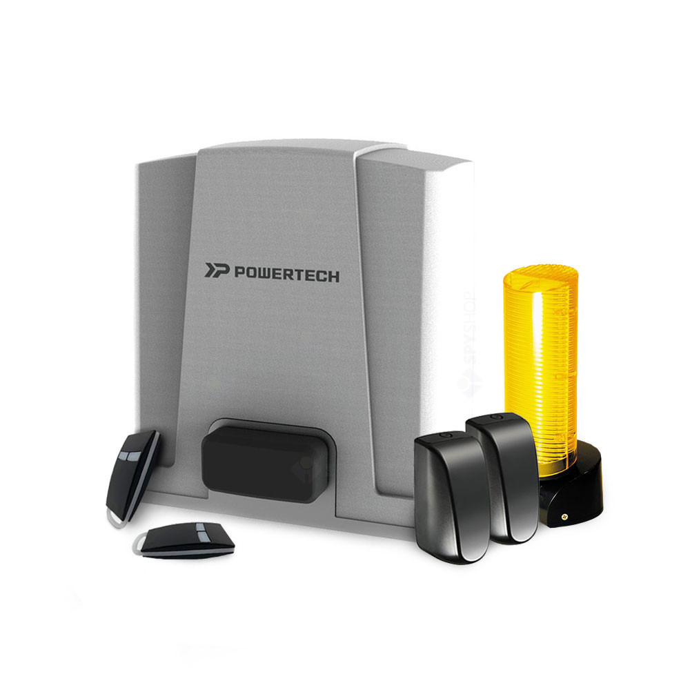 Kit automatizare poarta culisanta Powertech PL-800, 800 Kg, 8 m, 24 Vdc ...