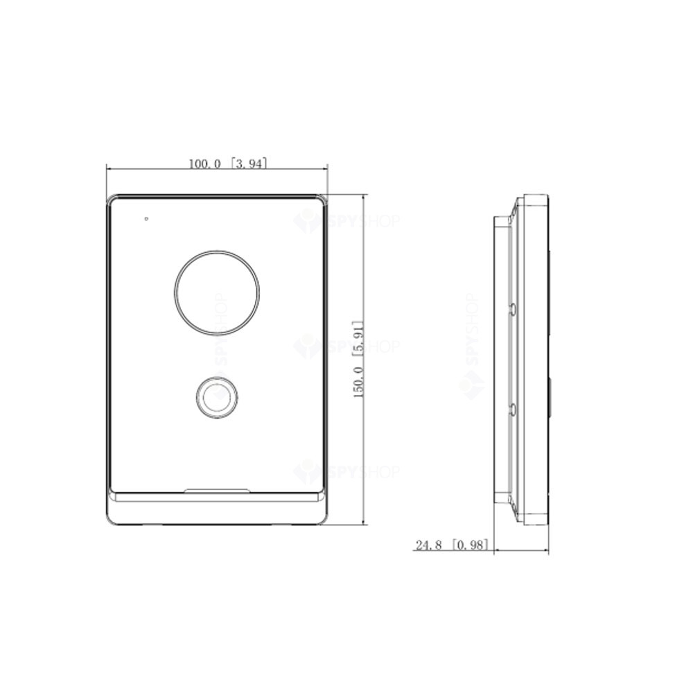 Kit videointerfon WiFi Dahua KTW01, 2 MP, 1 familie, aparent, 7 inch, IC card, IR, night vision ...