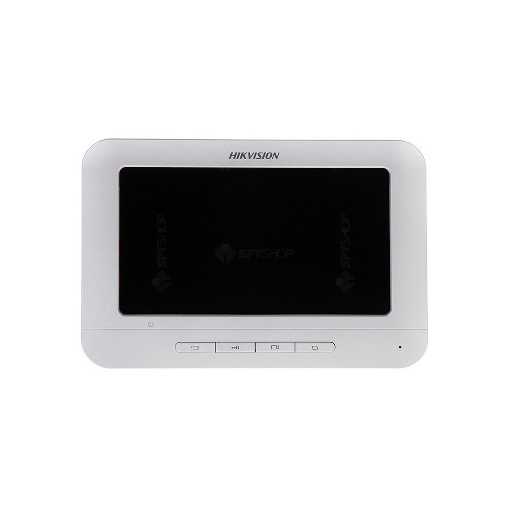 Kit videointerfon pe 4 fire Hikvision DS-KIS202T, LCD 7 inch, FullHD, 1 ...