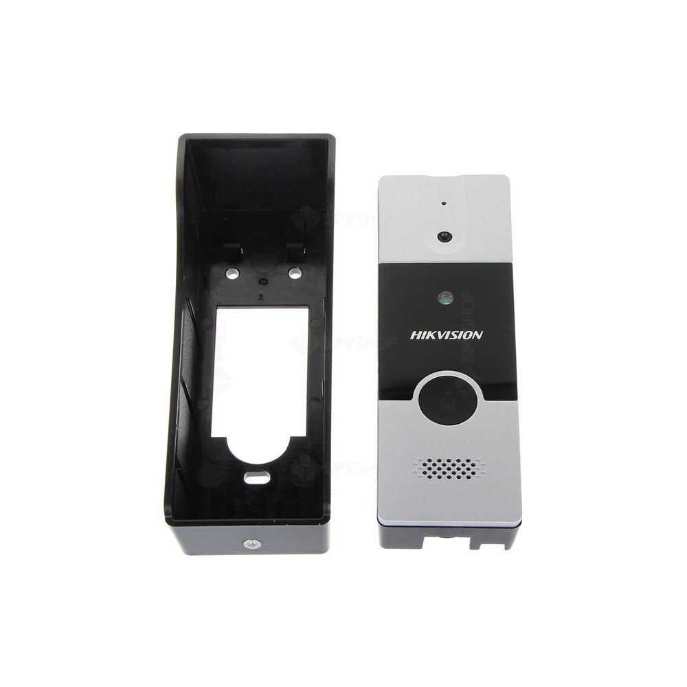 Kit videointerfon pe 4 fire Hikvision DS-KIS202T, LCD 7 inch, FullHD, 1 ...