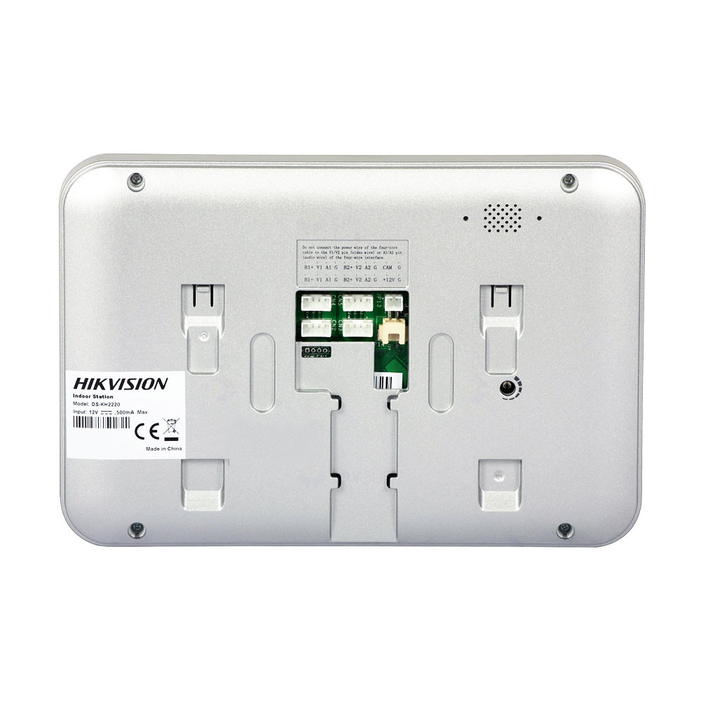 Kit videointerfon pe 4 fire Hikvision DS-KIS203T, 1 familie, 7 inch ...