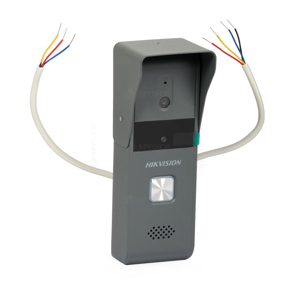 Kit videointerfon pe 4 fire Hikvision DS-KIS203T, 1 familie, 7 inch ...