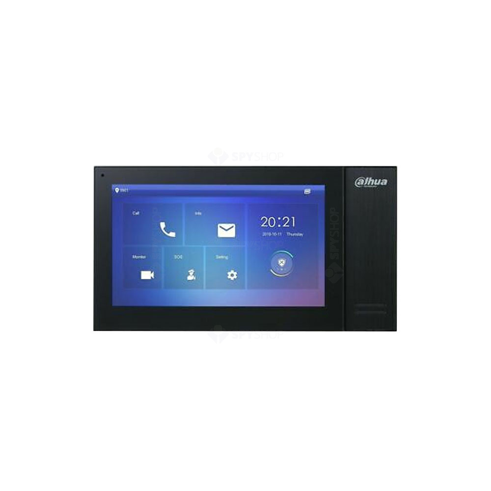 Kit videointerfon IP Dahua KTP02, 1 MP, 1 familie, aparent, 7 inch, IC ...