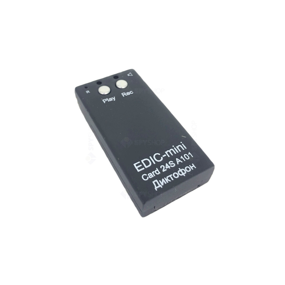 Mini reportofon TSM Edic-mini CARD 24S A101, slot card, autonomie 100 ore, stereo, activare ...