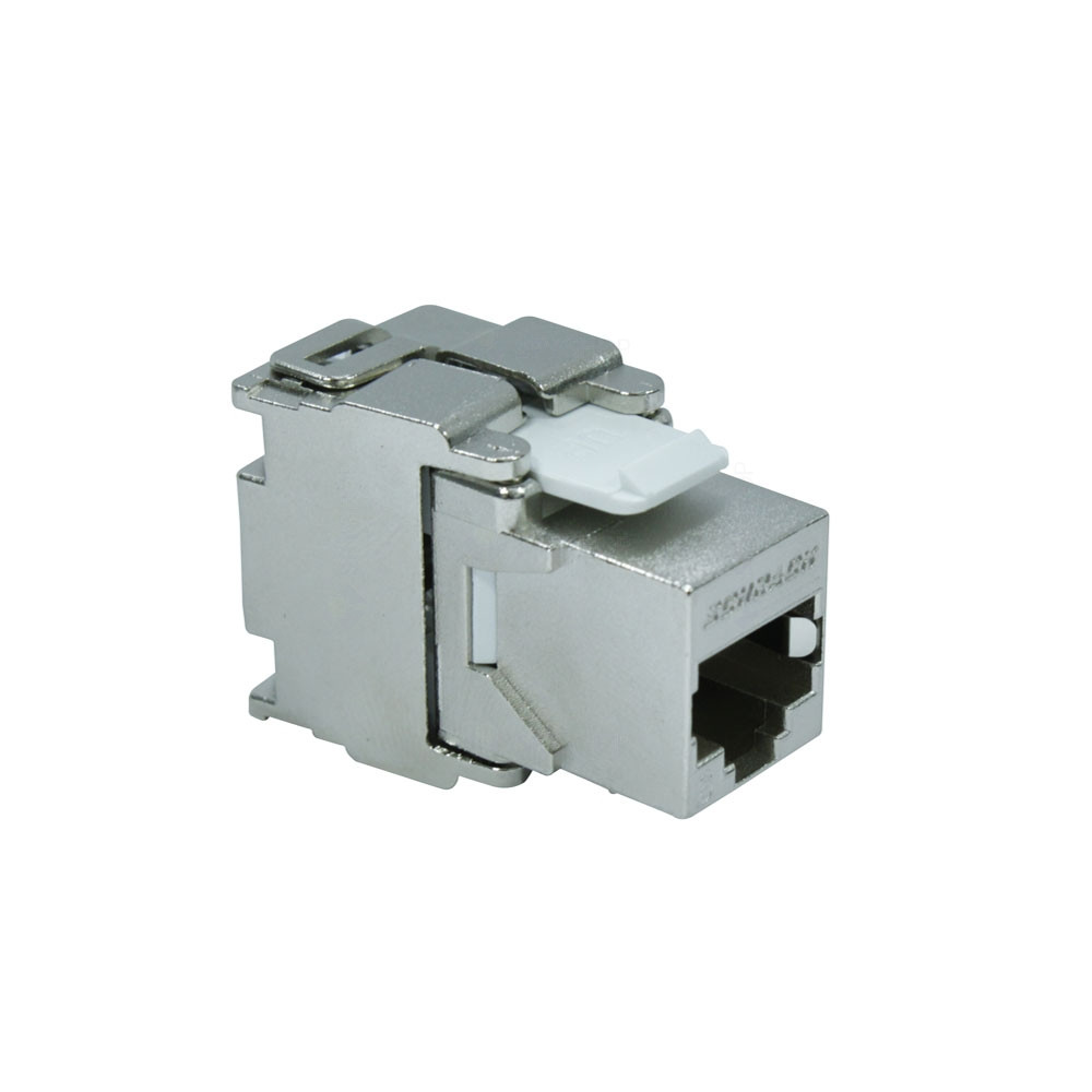 Modul RJ45 ecranat SCHRACK TOOLLESS LINE HSEMRJ6GWS, aliaj zinc, clasa ...