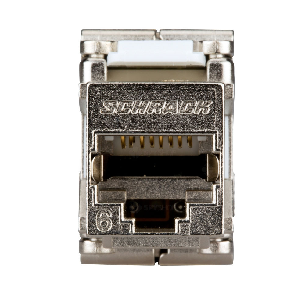 Modul RJ45 ecranat SCHRACK TOOLLESS LINE HSEMRJ6GWS, aliaj zinc, clasa ...