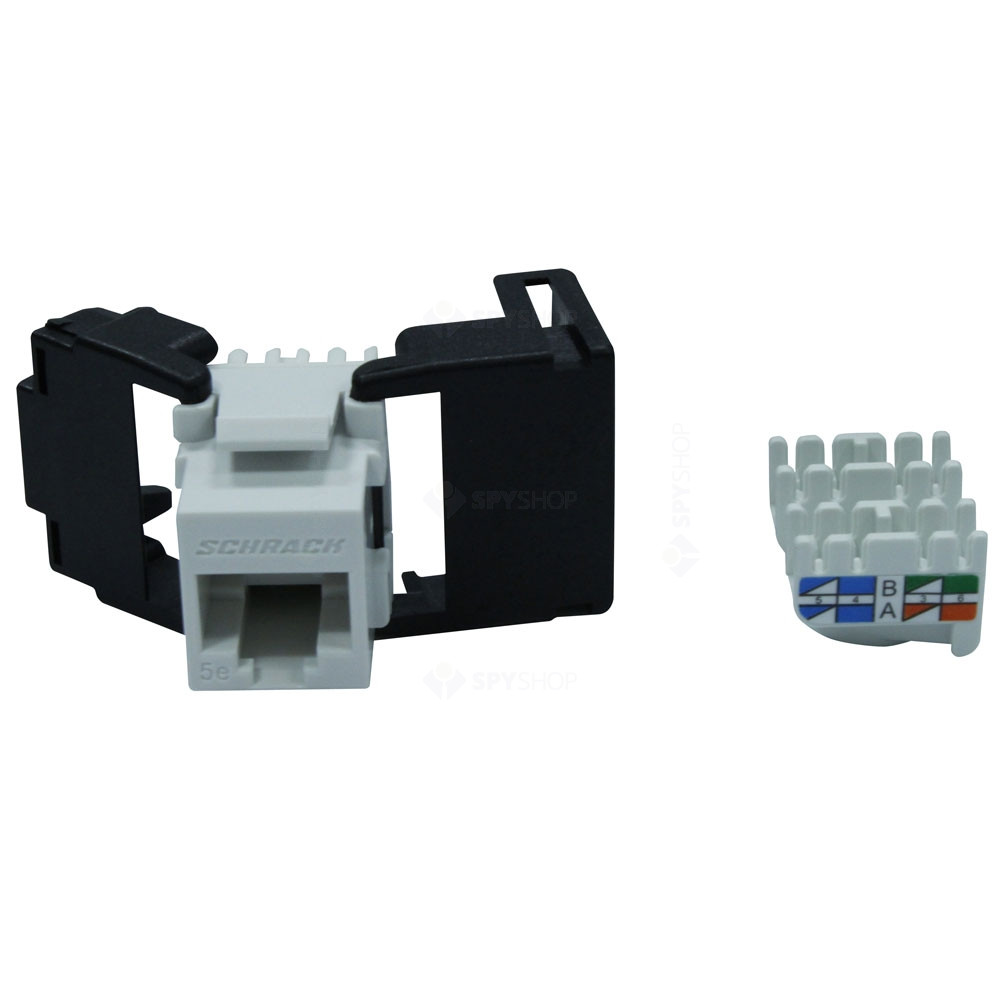 Modul RJ45 neecranat SCHRACK TOOLLESS LINE HSEMRJ5UWS, Cat.5e - spy-shop.ro