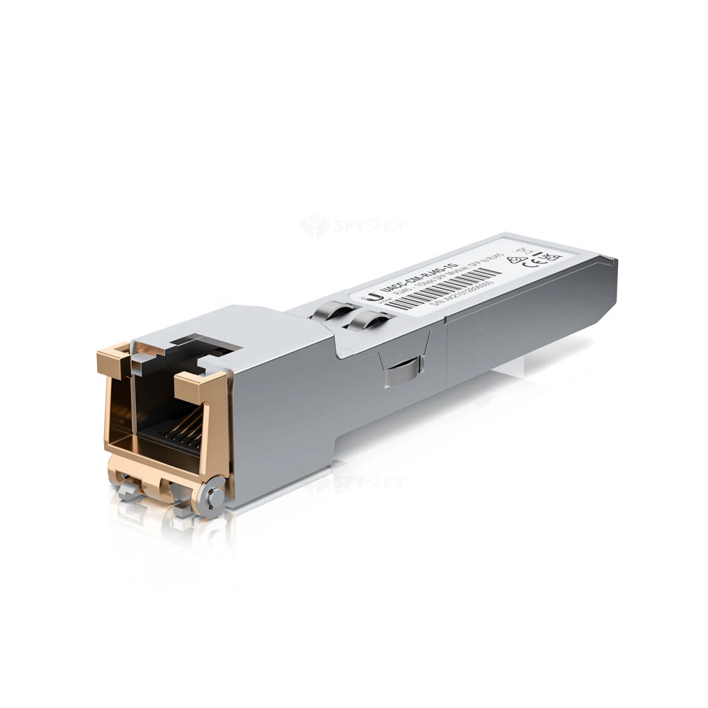 Modul SFP Ubiquiti UACC-CM-RJ45-1G, 1000Mbs, distanta 100 m - spy-shop.ro