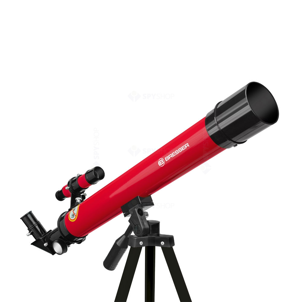 Telescop refractor Bresser Junior 45/600 AZ rosu - spy-shop.ro